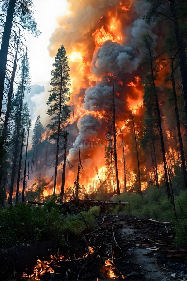 An Environmental Disaster in the Form of a Forest Fire on Planet Earth ...