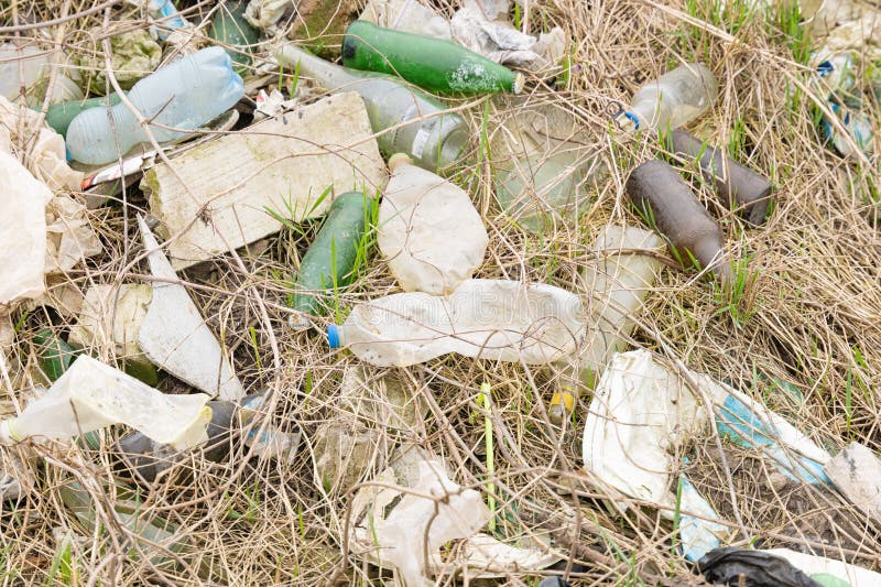 Environmental Ecology - a Lot of Garbage in Nature Stock Photo - Image ...