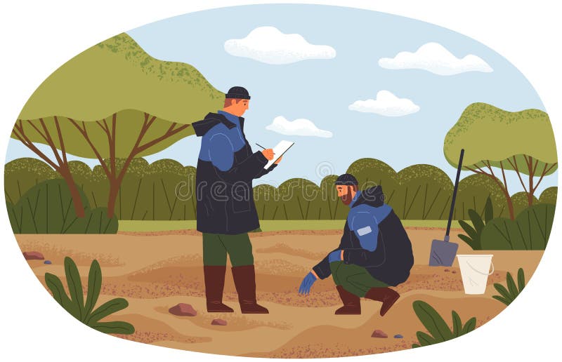 Environmental and Ecology Research. Scientists Conduct Experiment, Take ...