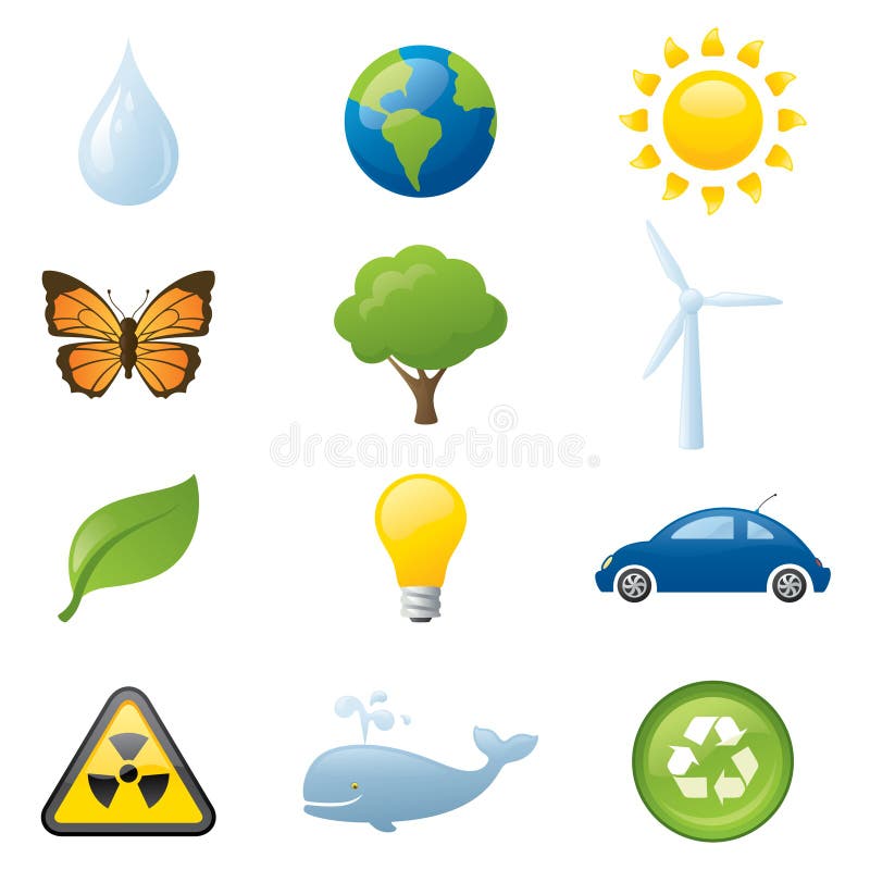 Environmental Elements stock vector. Illustration of alternative - 47289833