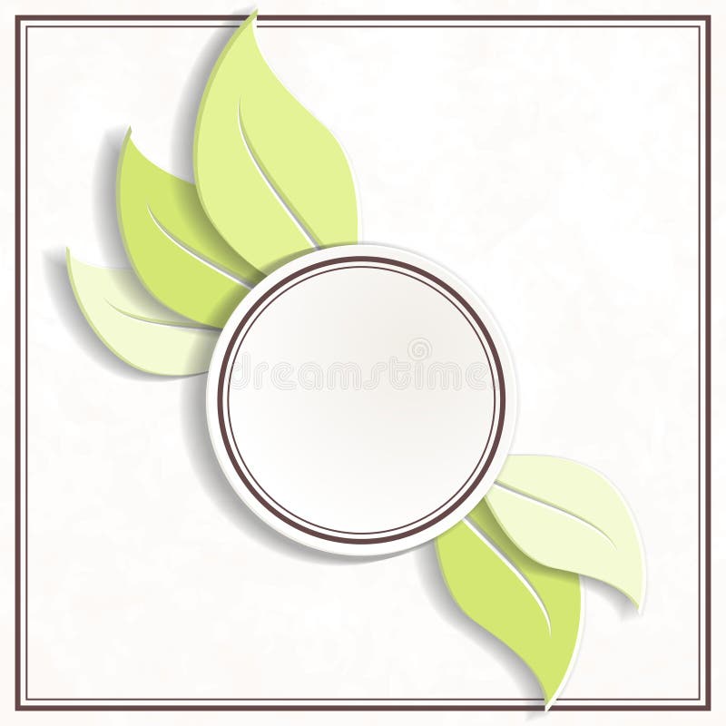 Environmental Emblem on Paper Stock Vector - Illustration of elegant ...