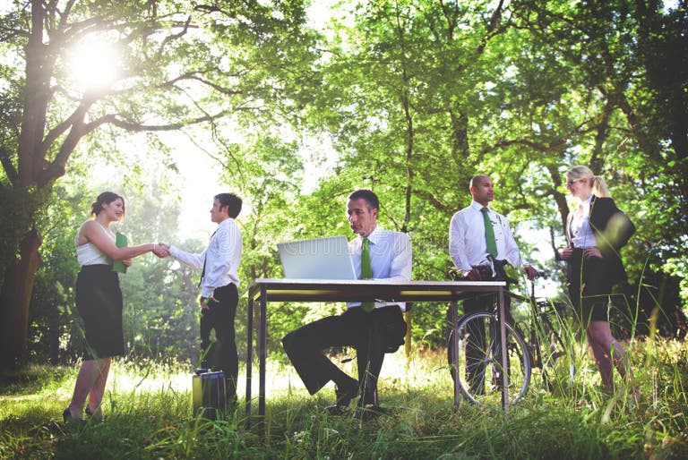 Environmental Friendly Business People Working Concept Stock Photo ...