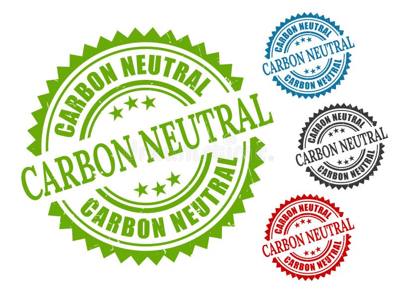 Environmental Friendly Stamp Pack, Carbon Neutral Grunge Vector Labels ...