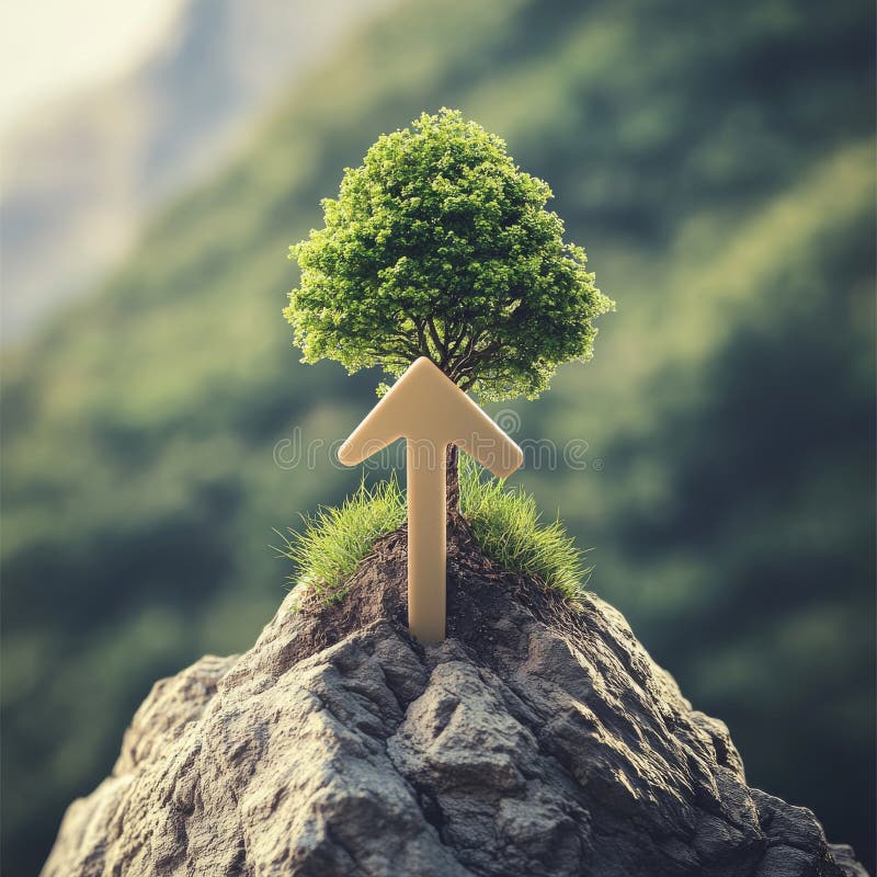 Environmental Growth is Symbolized by the Image of a Tree Growing at ...