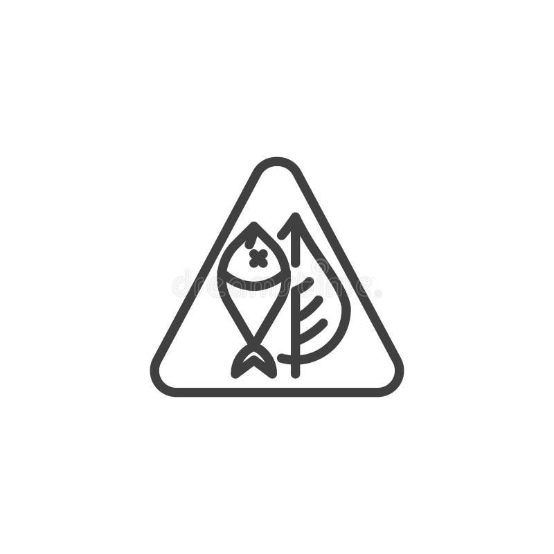 Environmental Hazard Line Icon Stock Vector - Illustration of sign ...