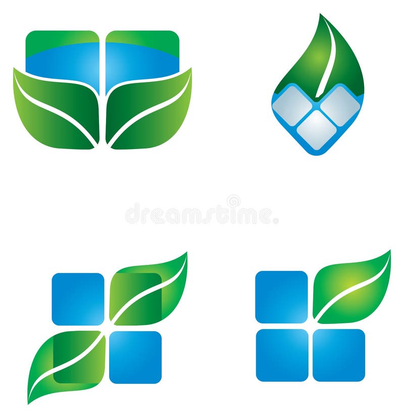 Environmental icon set stock vector. Illustration of plant - 120564236