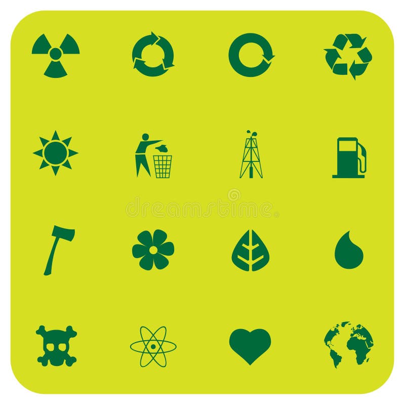 Environmental Icons stock vector. Illustration of element - 16463881