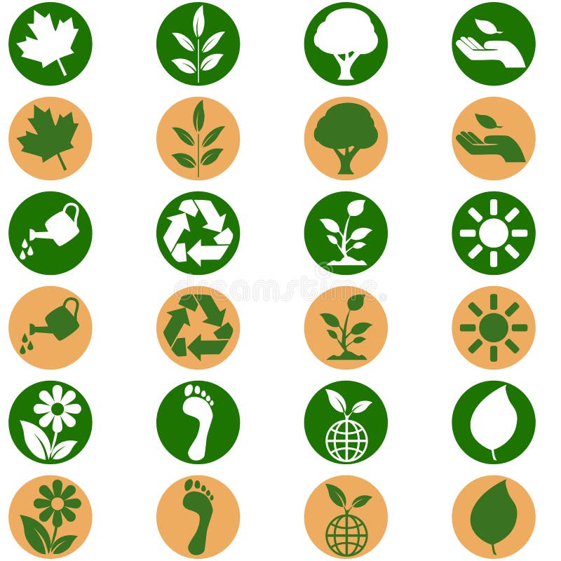 Environmental icons stock vector. Illustration of plant - 53474963