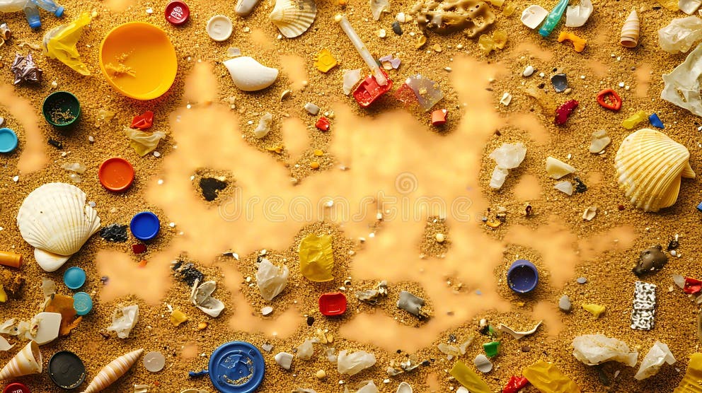 Environmental Impact of Beach Litter and Pollution Stock Photo - Image ...