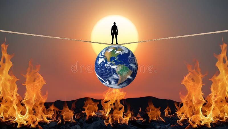 Environmental Impact of Climate Change: a Visual Analysis. Stock Photo ...