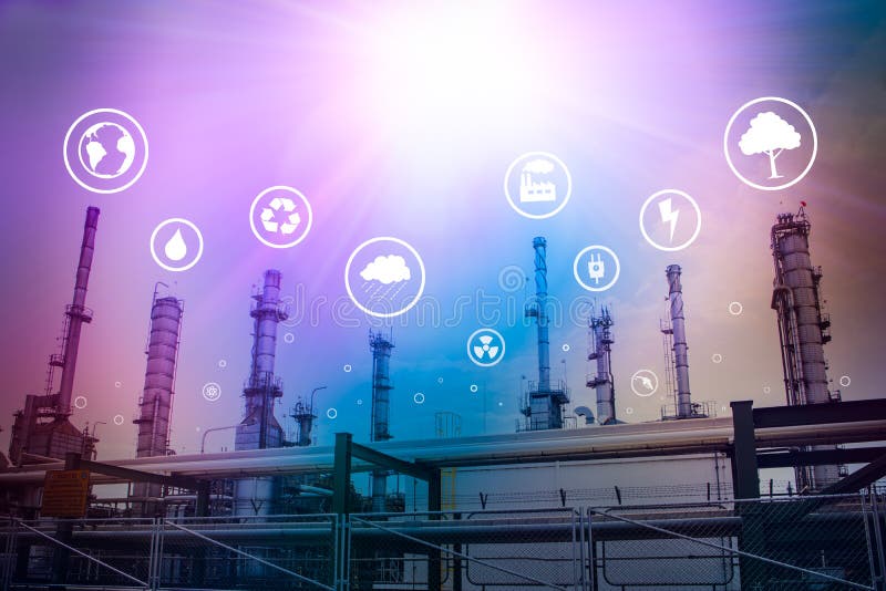 The Environmental Impact of Factory Stock Image - Image of ...