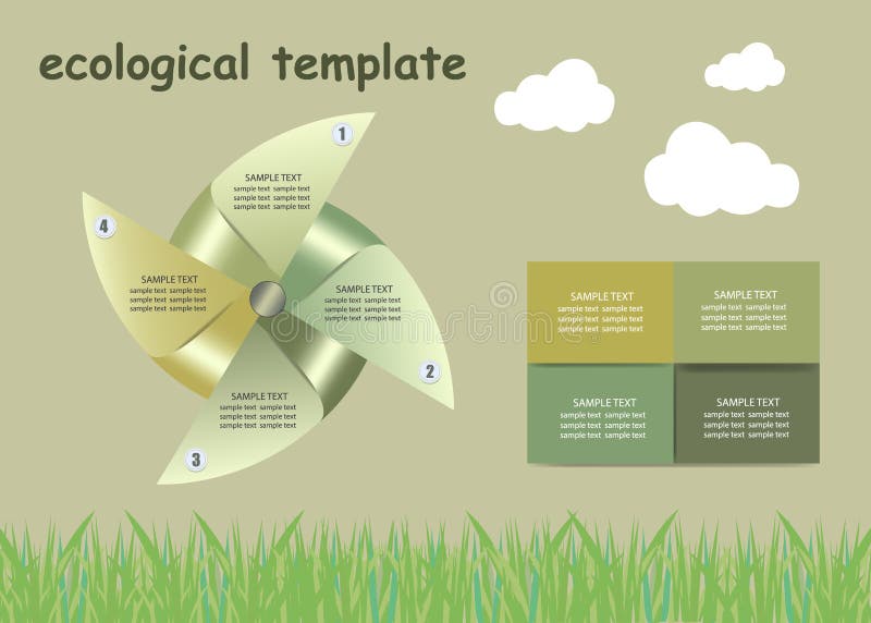 Environmental Infographics Vector Showing Vane and Green Rectangles ...