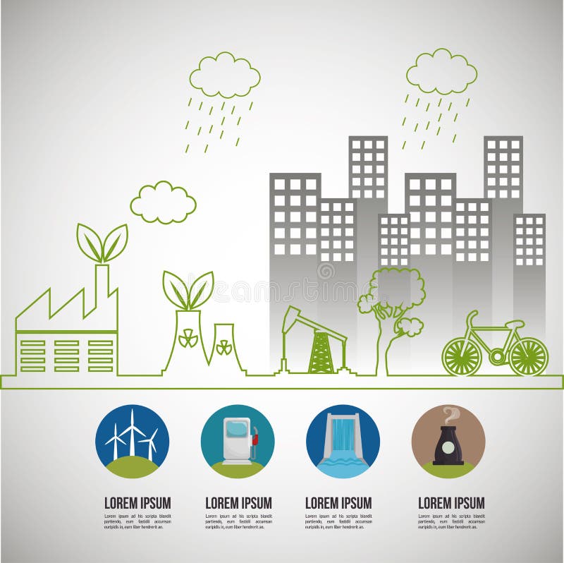 Environmental Issues Infographic Elements Stock Illustration ...