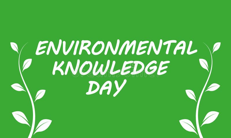 Environmental Knowledge Day Banner with Plant Stock Vector ...