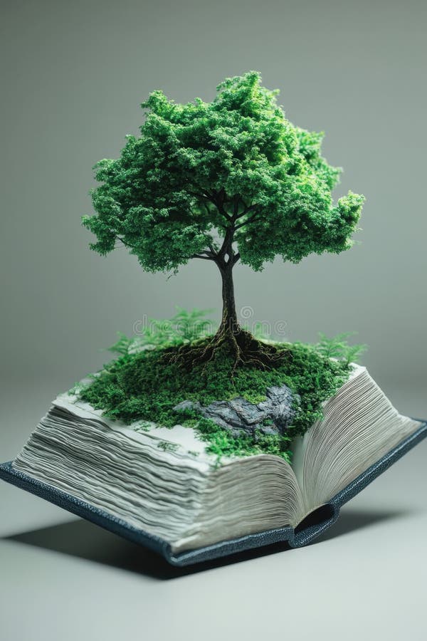 Environmental Law, a 3D Rendering of a Law Book Featuring a Tree ...