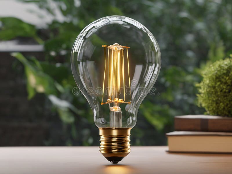 Environmental Light Bulb Icon Vector Clean Technology Symbol ...