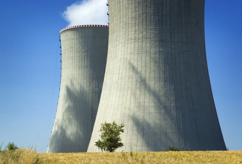 Environmental, Nuclear Power Against Nature Stock Image - Image of ...