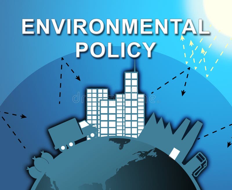 Environmental Policy Shows Pollution Guidelines 3d Illustration Stock ...