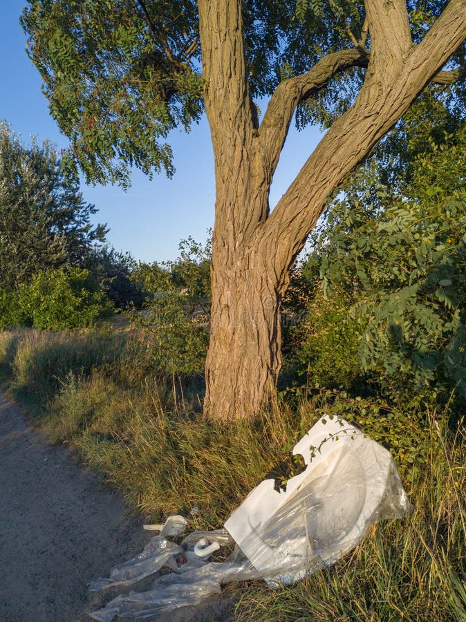 Environmental Pollution with Abandoned Trash Stock Photo - Image of ...