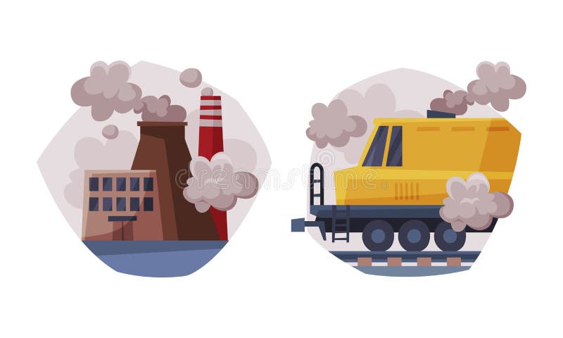Train Clip Art Air Pollution