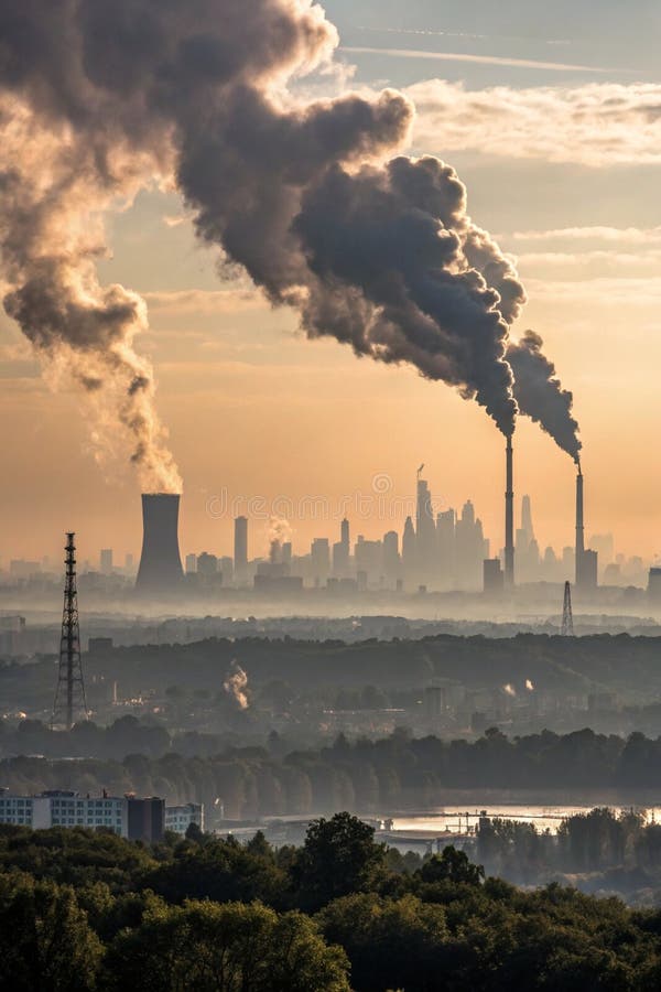 Environmental Pollution Causes Global Warming Stock Illustration ...