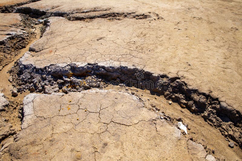 Environmental Pollution from Clay Mining. View from Above Stock Photo ...