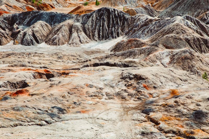 Environmental Pollution from Clay Mining. View from Above Stock Image ...