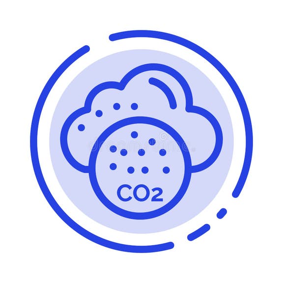 Environmental, Pollution, Co3, Industry Blue Dotted Line Line Icon ...