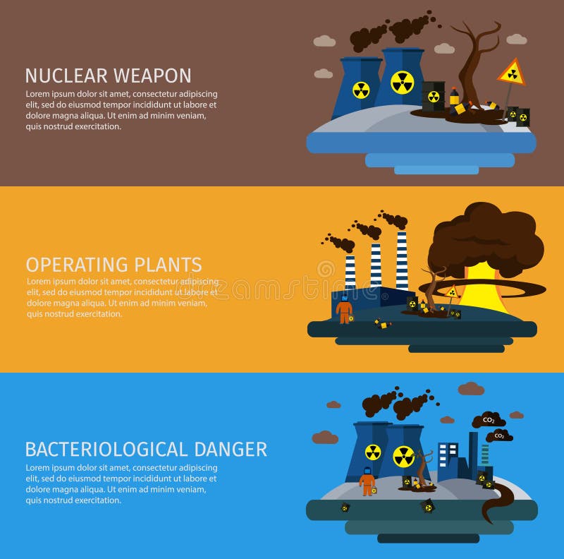 Environmental Pollution Infographics Set Stock Vector - Illustration of ...