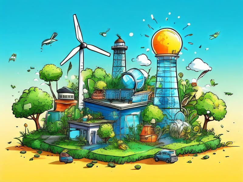 Environmental Pollution and Eco - Friendly Concept Isometric Vector 3d ...