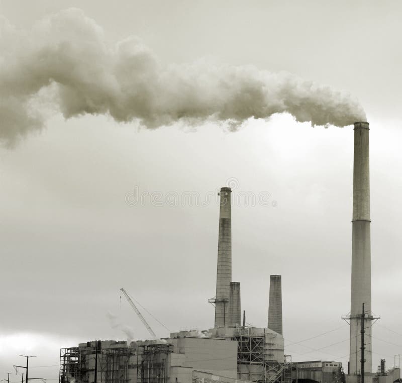 Environmental Pollution - Factory Chimney Stock Photo - Image of ...