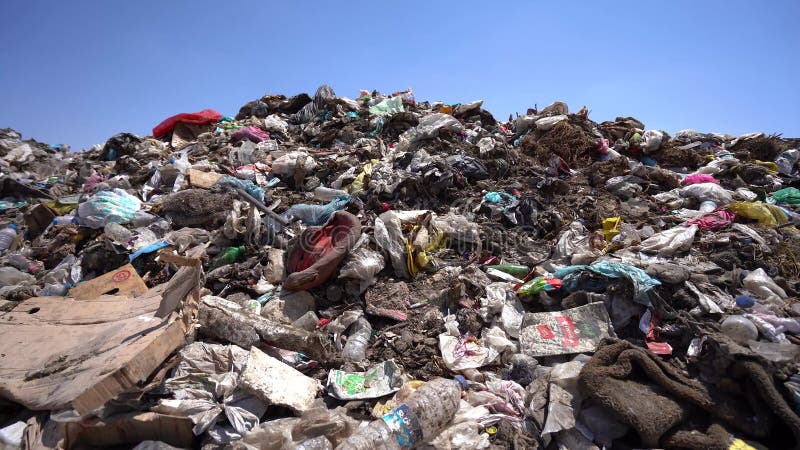 Environmental Pollution and Garbage in the City Dump 4K Stock Video ...