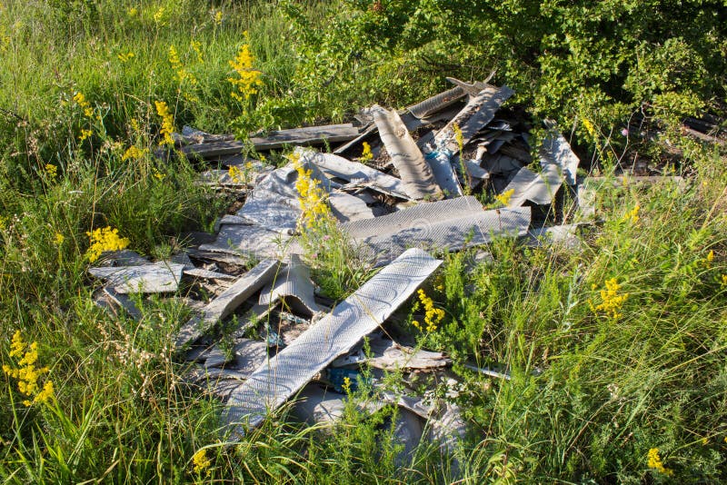 Environmental Pollution on the Grass Stock Photo - Image of rust ...