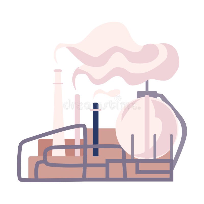 Environmental Pollution and Its Source Vector Illustration. Air ...