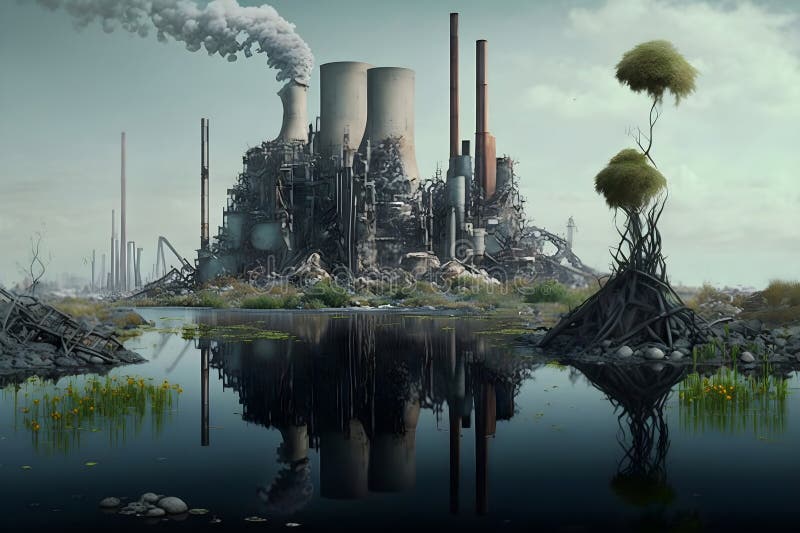 Environmental Pollution, Modern Problems Stock Illustration ...