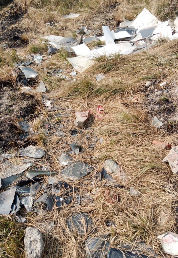 Environmental Pollution Pile of Discarded Electronic Waste Lying on the ...