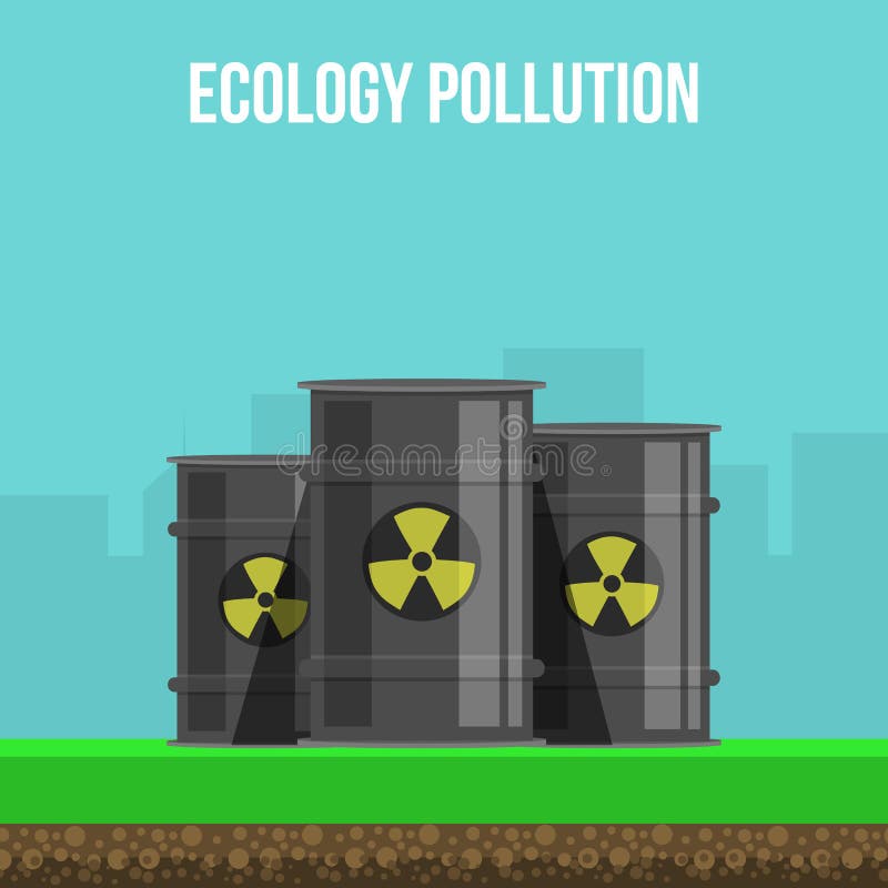 Environmental Pollution Poster Stock Vector - Illustration of industry ...