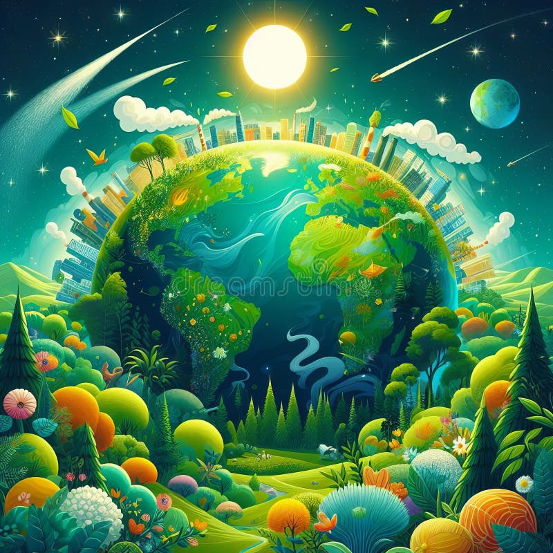 Environmental Pollution. Environmental Problems Stock Illustration ...