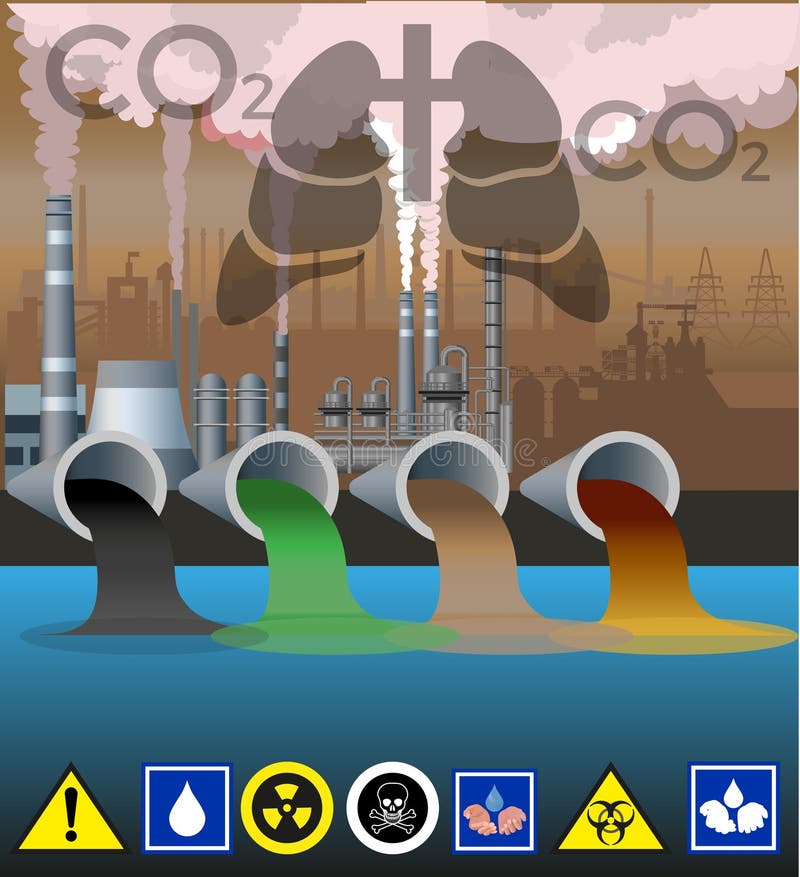 Environmental Pollution Vector Stock Vector - Illustration of ...