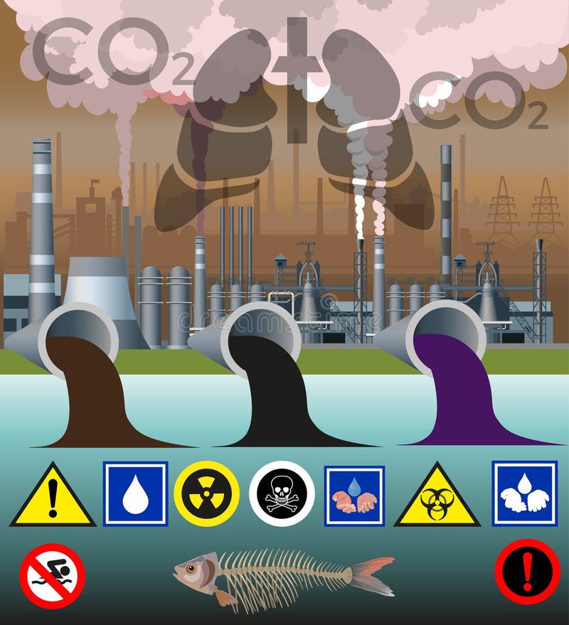 Environmental Pollution Vector Stock Vector - Illustration of ...
