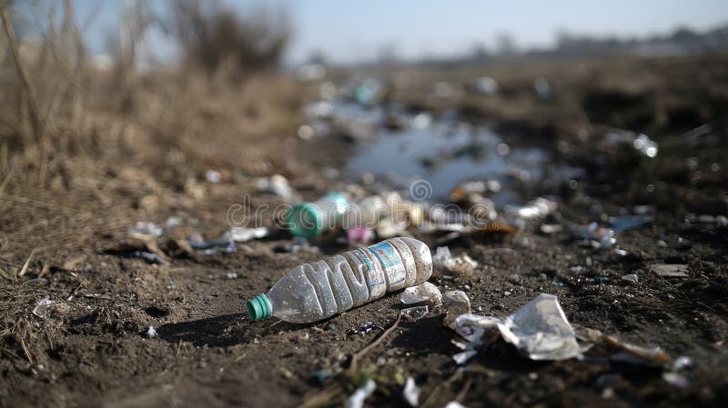 Environmental Pollution, Waste, Garbage, and Trash Scattered Across the ...