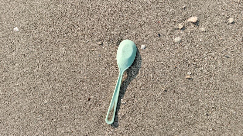 Environmental Pollution and Water Microplastic. Microplastic with Spoon ...