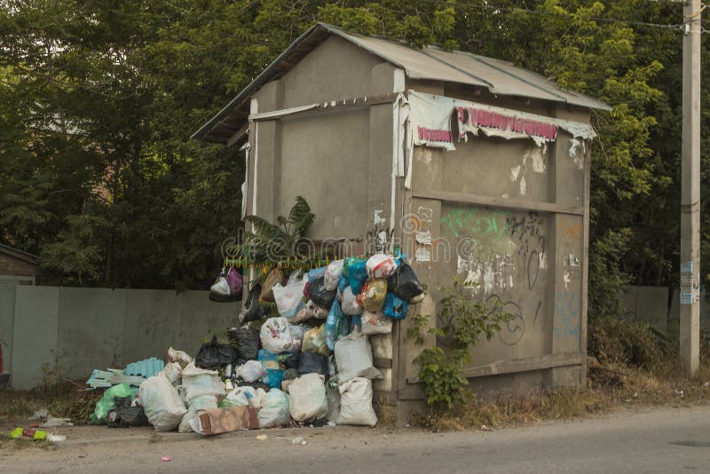 Environmental Problem of the Big City. Garbage Collection for Disposal ...