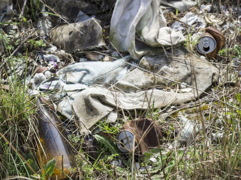 Environmental Problem. Wastes Which Contaminate Soils Stock Image ...