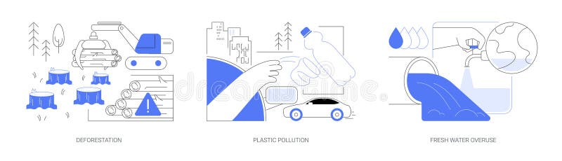 Environmental Problems Abstract Concept Vector Illustrations. Stock ...