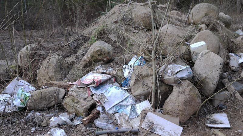 Environmental Problems Construction Debris on the Ground Stock Footage ...