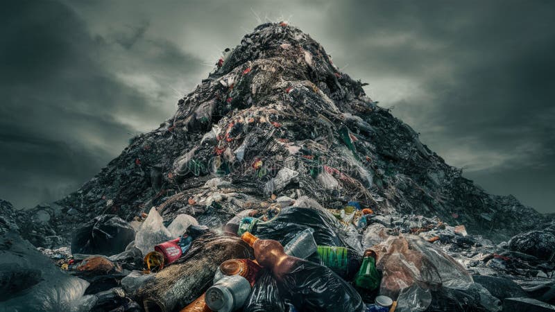 Environmental Protection Concept. Environmental Pollution, a Mountain ...