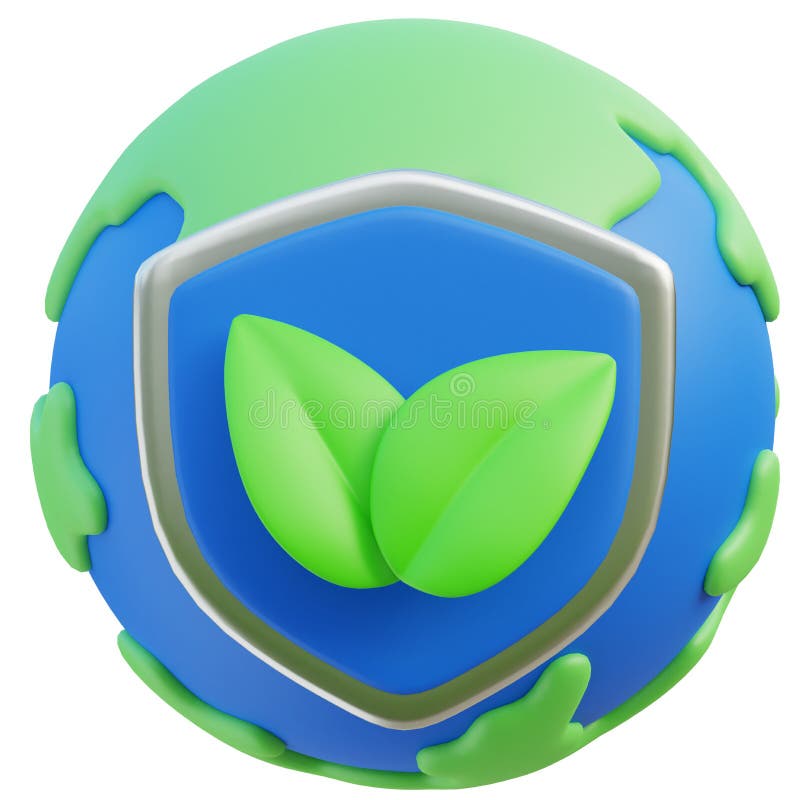 Environmental Protection 3D Icon Stock Illustration - Illustration of ...