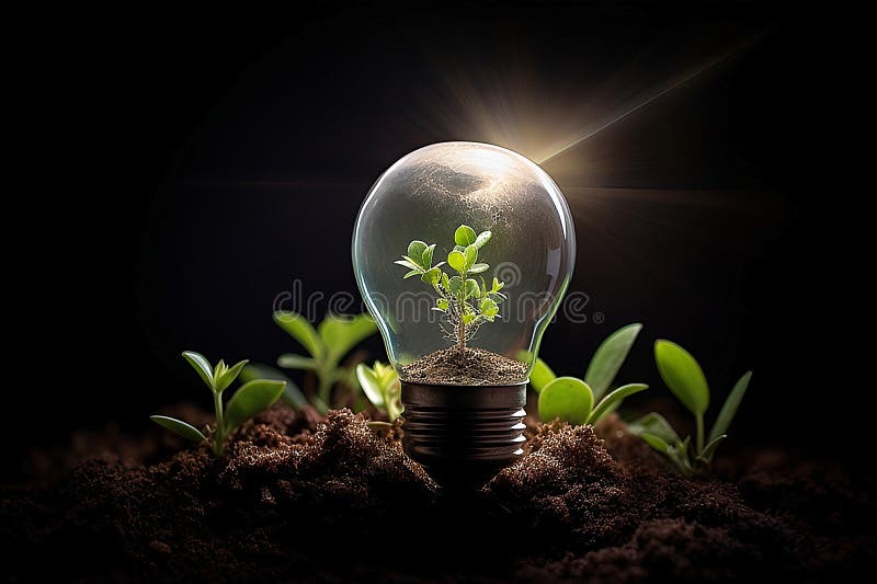 Environmental Protection, Renewable, Sustainable Energy Sources. Light ...