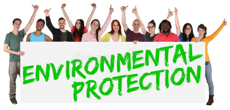 Environmental Protection Group of Young Multi Ethnic People Hold Stock ...